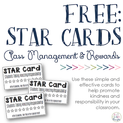 STAR Cards for Positive Classroom Behavior | 3rd Grade Thoughts