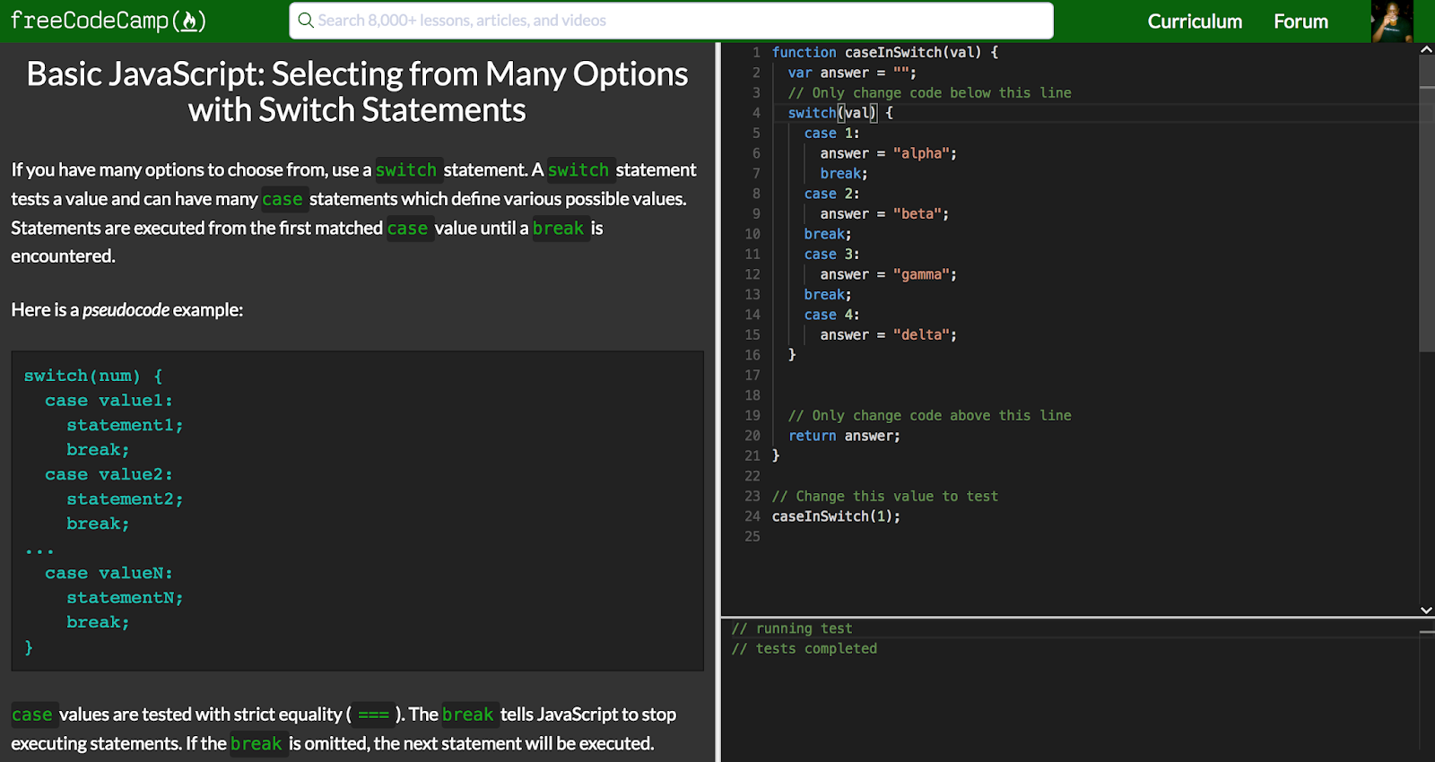 Just a Few Things..: Selecting from Many Options with Switch Statements Just a Few Things..: Selecting from Many Options with Switch Statements