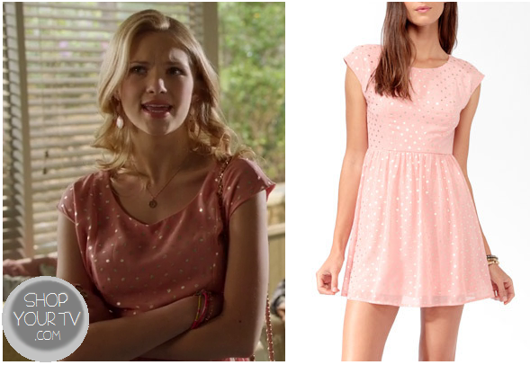 Hart of Dixie: Season 2 Episode 21 Magnolia's Print Metallic Dot Dress ...