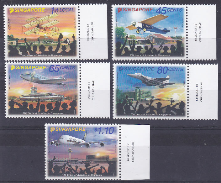Singapore 2011 Stamp - 100 Years of Aviation in Singapore ~ Airport on ...