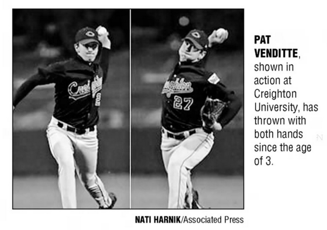 Creighton Switch Pitcher "Little Pat" Venditte 2006