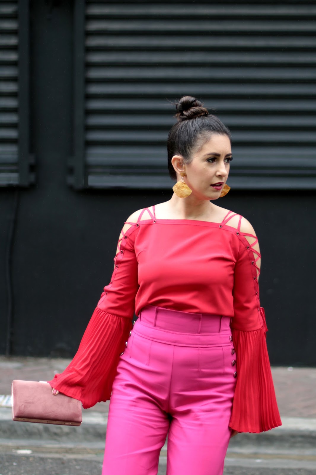 COLOR BLOCKING: RED + PINK COMBO | Anyelina Guzman