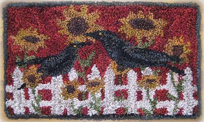 Crane Design by Jan Mott Wool Applique Penny Rug & Punchneedle Patterns ...