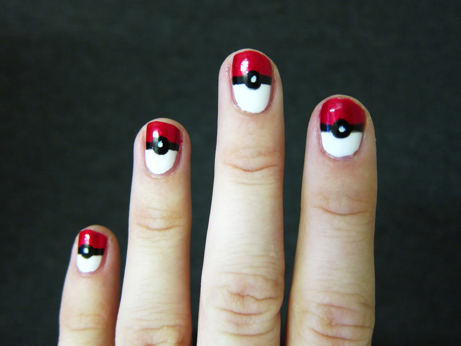 Pokeballs | Chalkboard Nails | Phoenix, Arizona Nail Artist