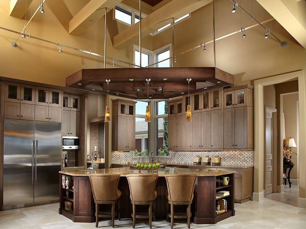 Triangle KITCHEN ISLAND with Seating
