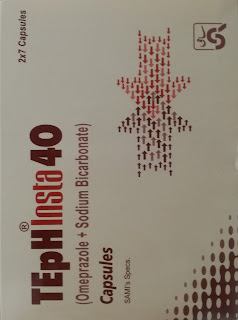 Medicine Guide: Teph insta omperazole sodium / bicarbonate capsules by Sami