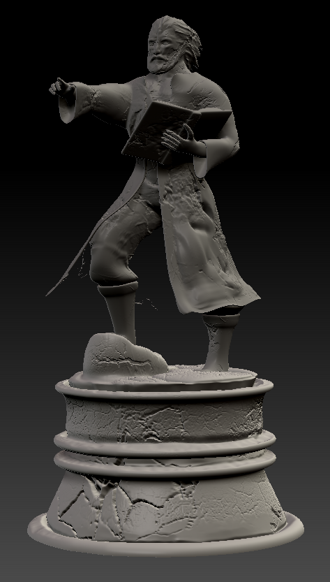 Chest arm blog: Completed mage statue asset