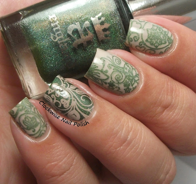 The Clockwise Nail Polish: Messy Mansion MM 65 Stamping Plate Review