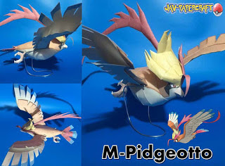 Pokemon Mega Pidgeot Papercraft | Papercraft Paradise | PaperCrafts ...