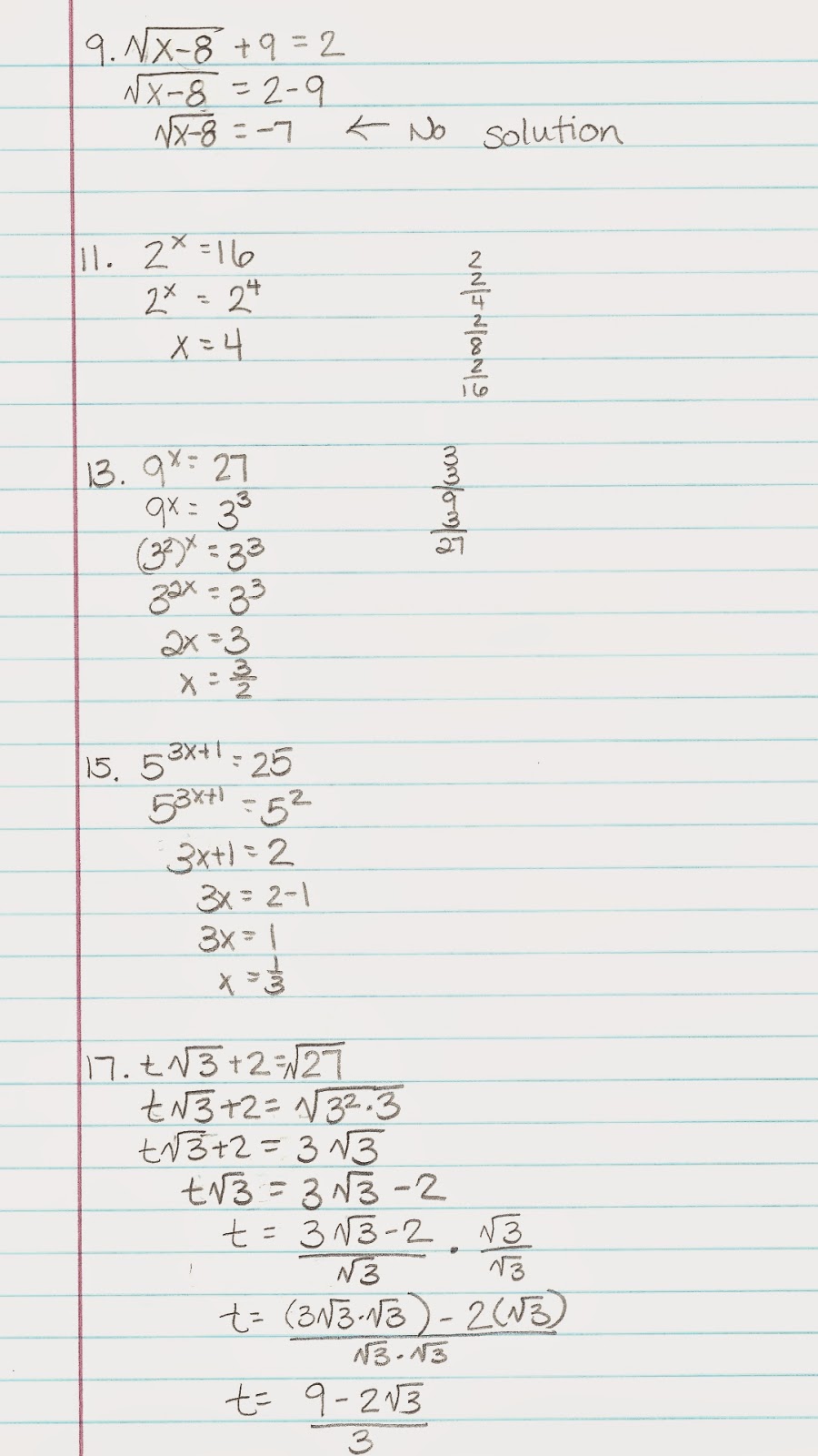 Algebra Alerts (Algebra 1 and 2): Alg 2 7.6 Teacher Notes & Examples ...