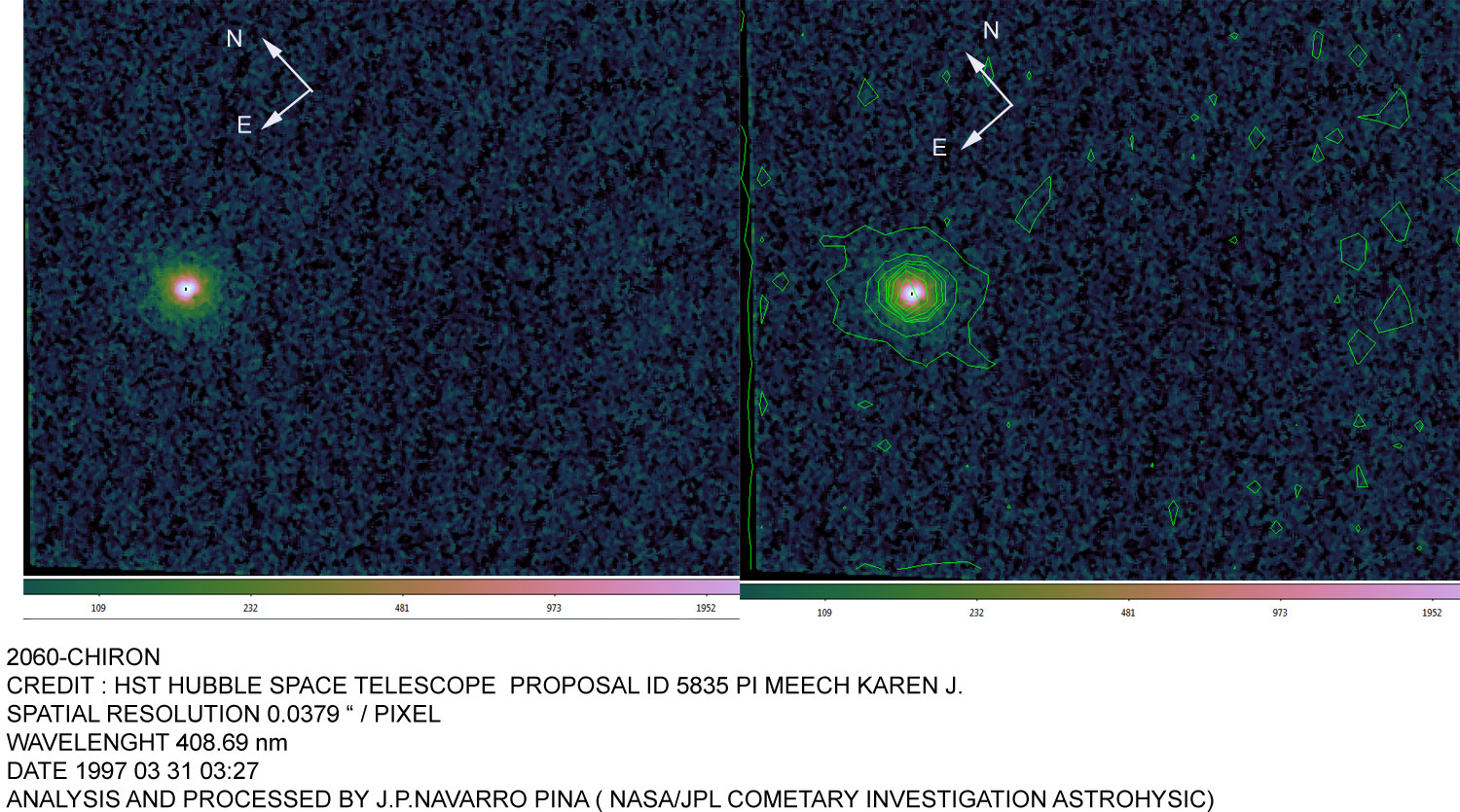 Cometary Science: 2060-CHIRON IMAGES FROM HUBBLE SPACE TELESCOPE