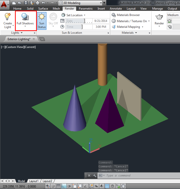 Engineering Services & Training-AutoCAD: Exterior Lighting using Sun ...
