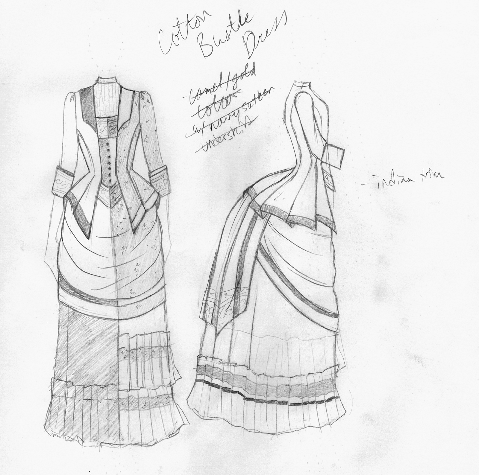 The Closet Historian: Bustle Dress Design Round 2