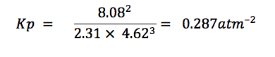 savvy-chemist: Equilibrium (2) Calculation of Kp using partial pressures