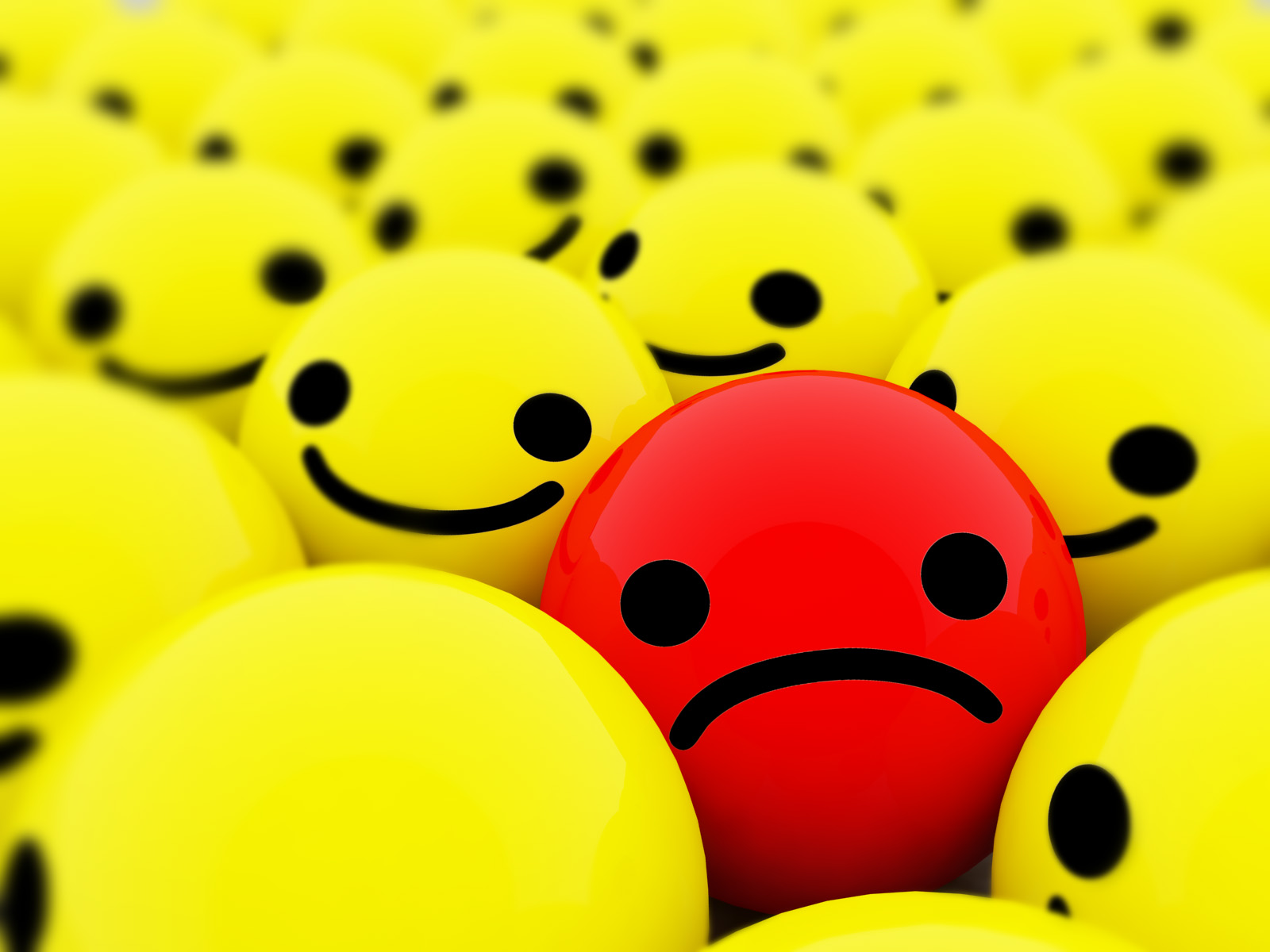 Wallpaper a day: red un happy happy face yellow smiley faces wallpaper