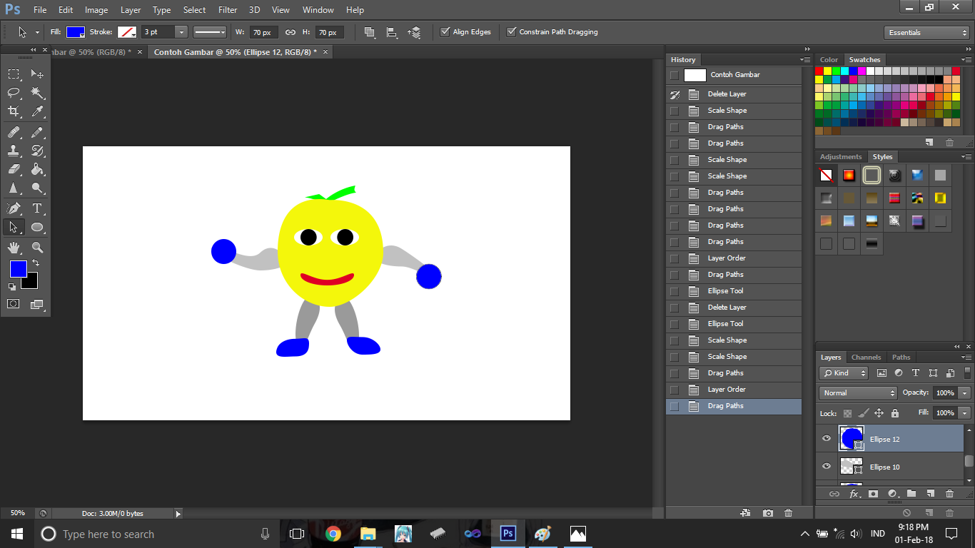 Pengertian Gambar Raster dan contoh membuat Gambar Raster di Photoshop ...