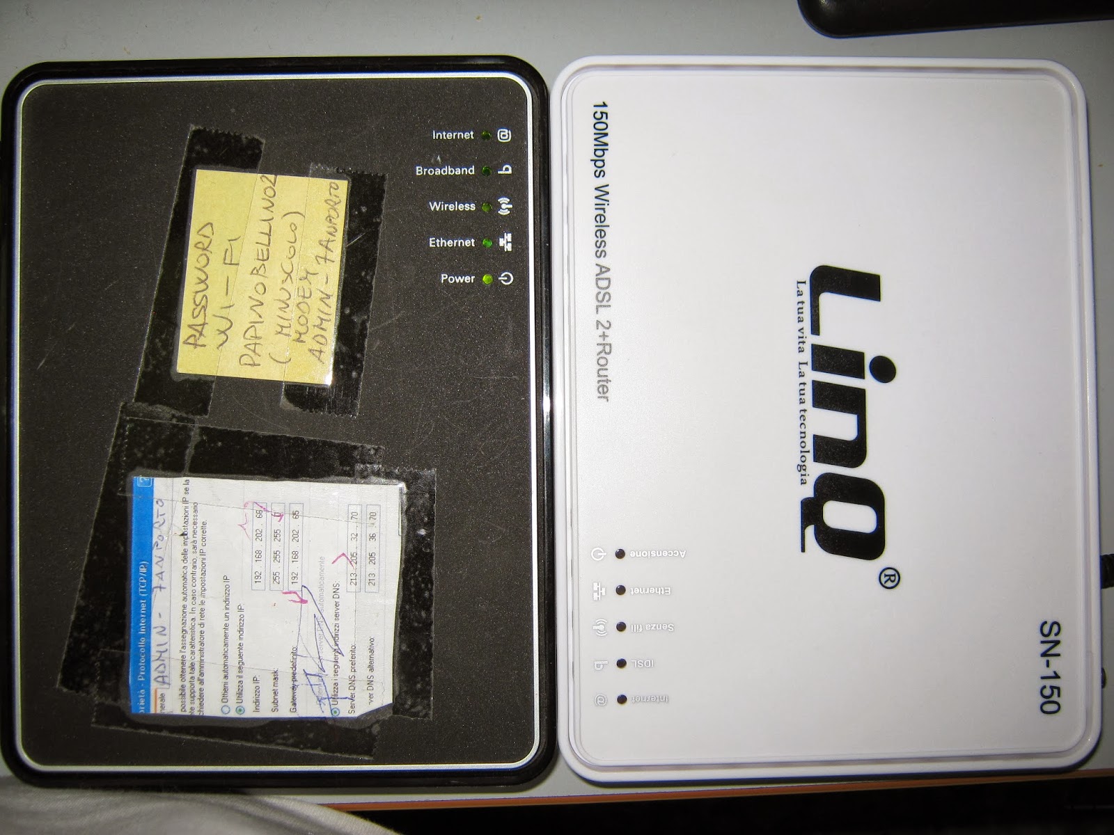 Modem LinQ 150M Wireless ADSL2+ come il Thomson TG RECENSIONE - Attivo ...