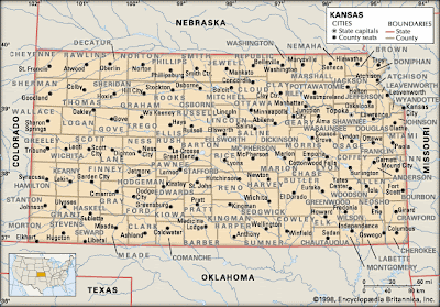 Online Maps: Kansas County Map