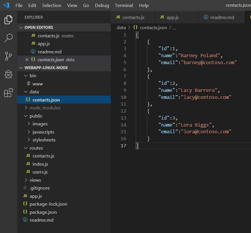 Azure & Co: Build a Node.js application and deploy it (git push) to an Azure Linux Web App ...