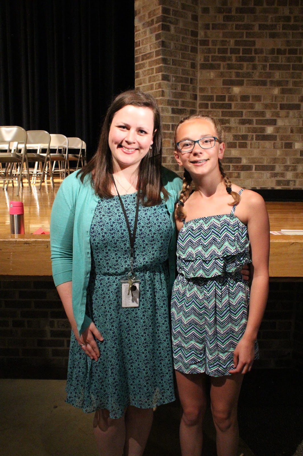 two daughters, one son: 5th grade "graduation"