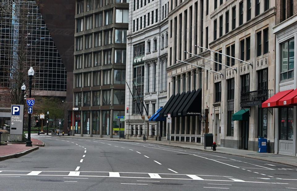 Deserted Places: Deserted streets in Boston, as the city goes into lockdown