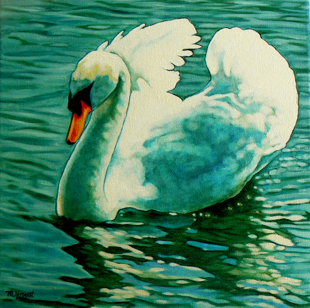Margaret Horvat's a little daily painting: Stratford Swan II Alpha