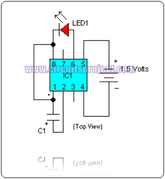 LED Flasher with the LM3909 IC Circuit Diagram