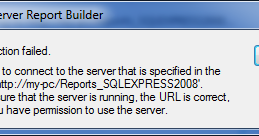 techie troubleshooting blog: Report Builder 3.0 error : Connection ...