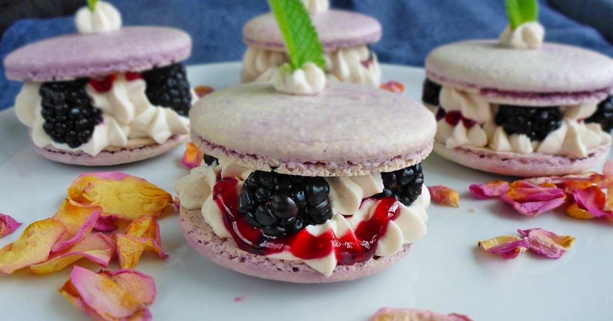 Blackberry macarons