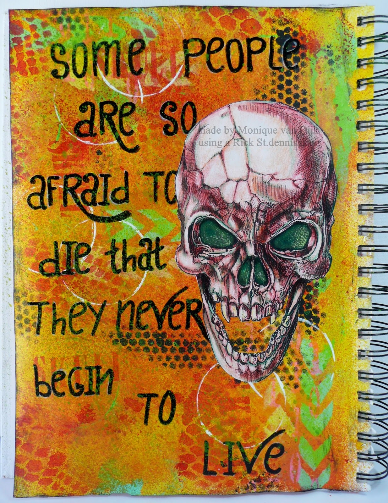 MONIQUE'S PRETTY DARK ART: skull journal page