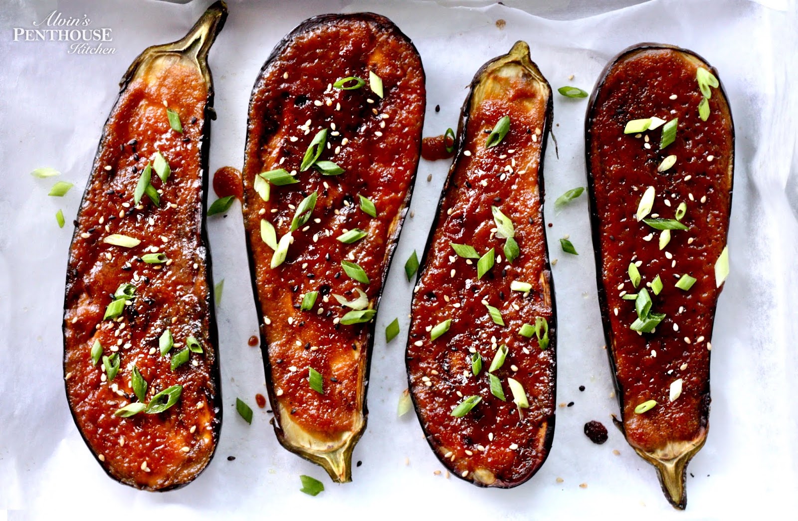 Alvin's Penthouse Kitchen: Nasu Dengaku: Miso Glazed Eggplant | 日式味噌茄子田楽焼