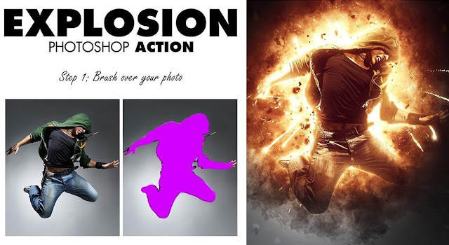 Explosion Photoshop Action - Photoshop Actions and Effects