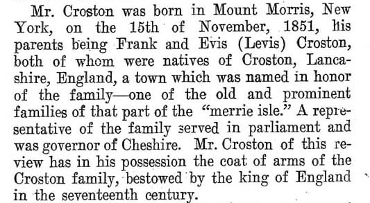 The Origin of the Croston Surname in County Cork, Ireland