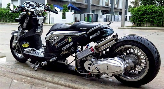 Modifikasi Motor Matic jadi Moge, yang ke 5 itu loh, Wow!