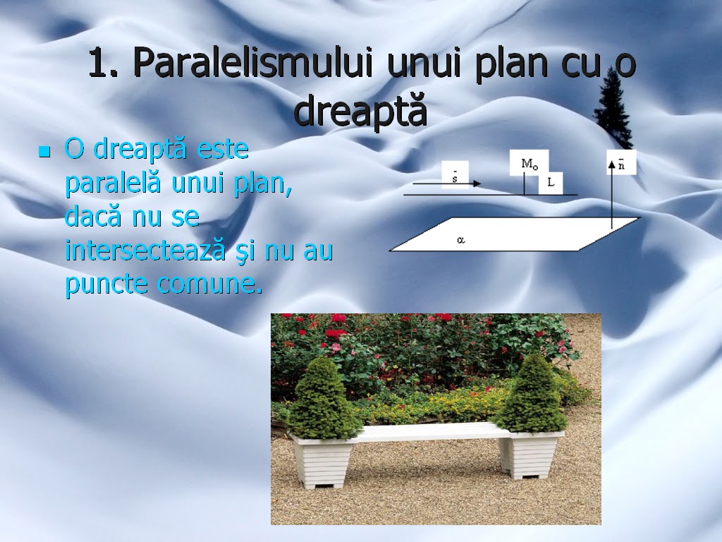 Matematica: Paralelismul unui plan cu o dreaptă