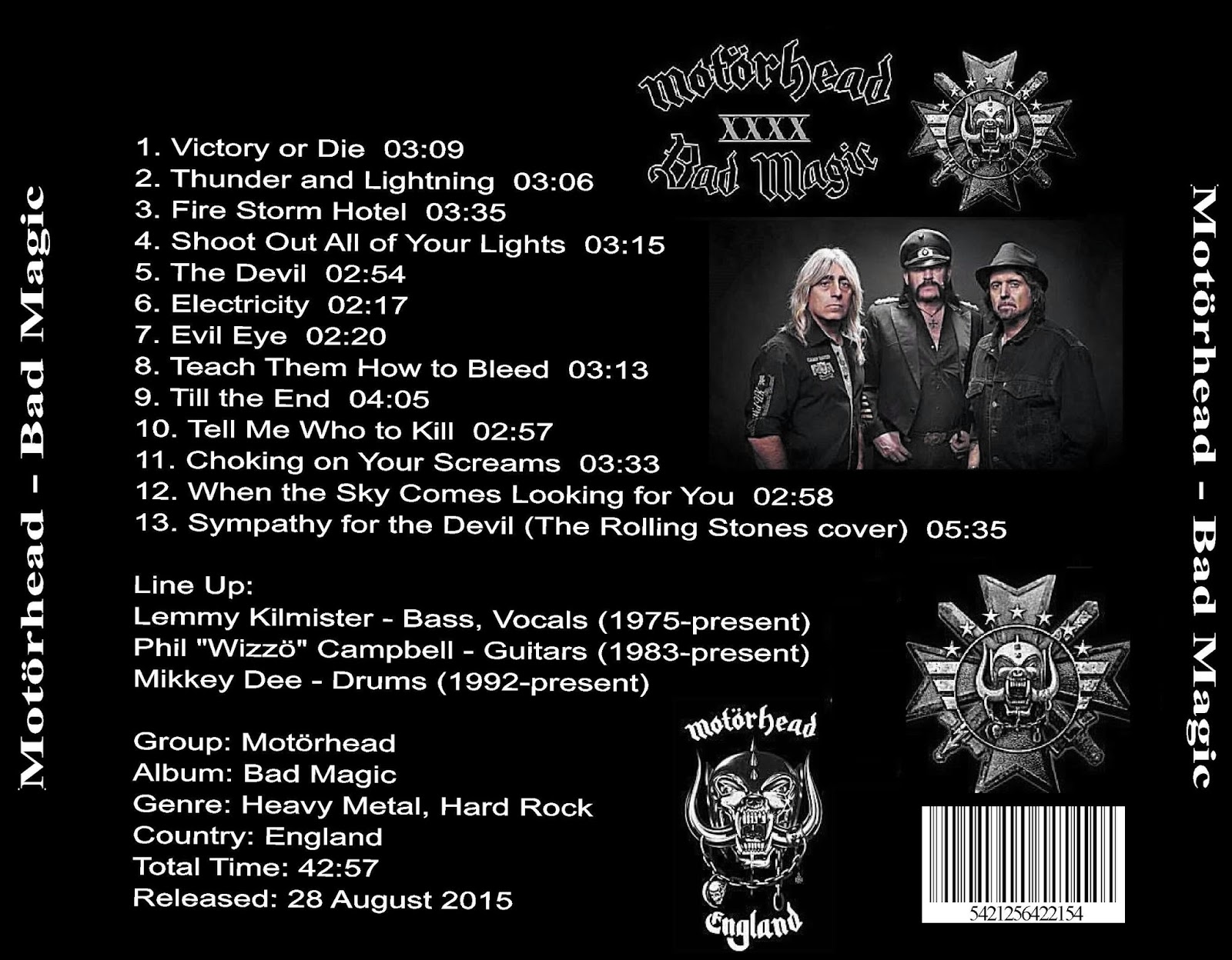 ROCK PARA TUS OIDOS: MOTORHEAD 2015 - BAD MAGIG (EN MEMORIA DE UN GRANDE)