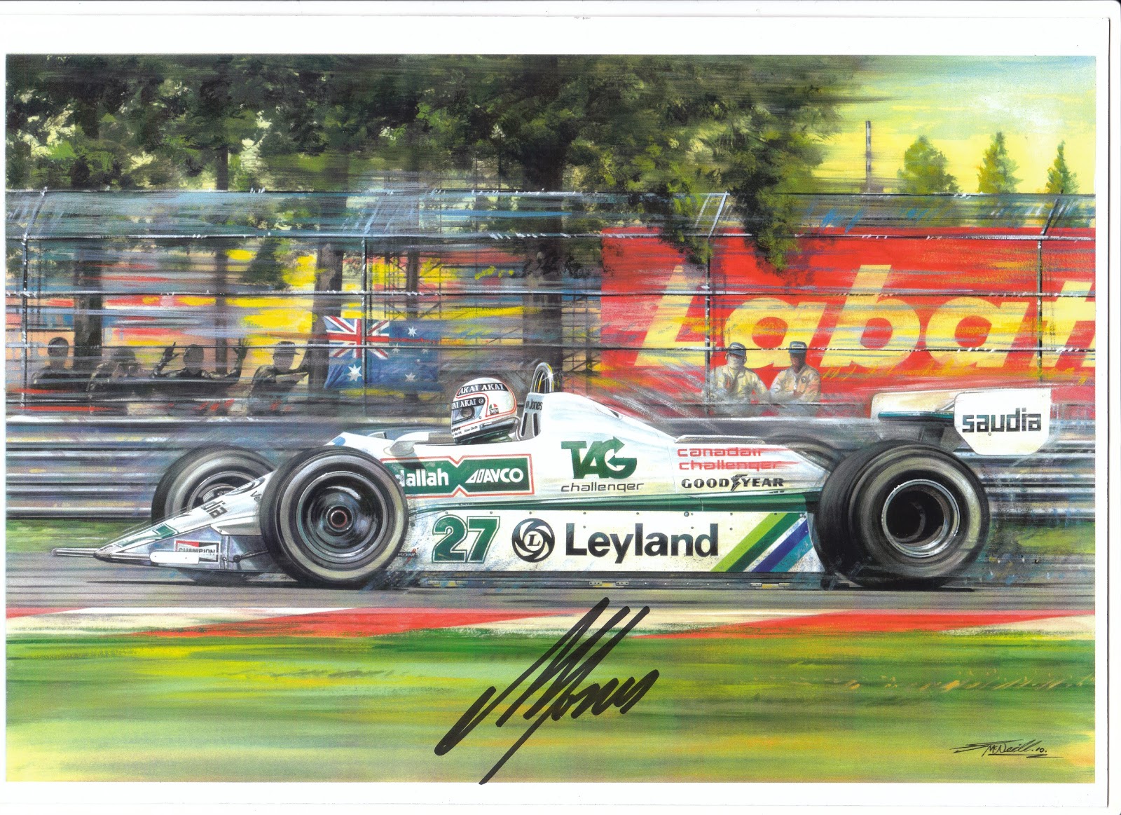 Greg McNeill Art: Alan Jones F1 World Champion - 30th Anniversary ...