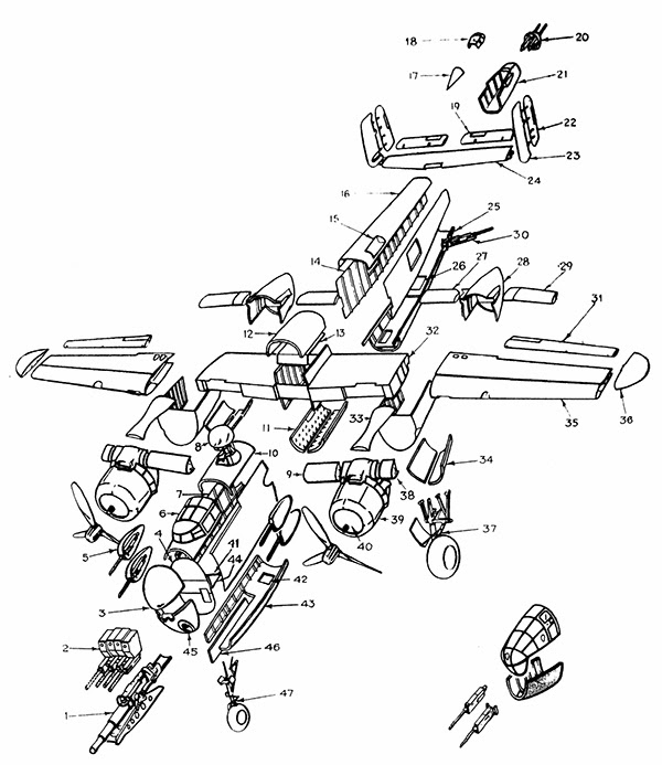 Just A Car Guy: major sections of a B 25