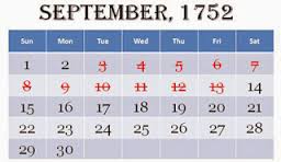 NAKARAJAN: 1752 ENGLAND ADOPTS GREGORIAN METHOD OF CALENDAR- ON ...