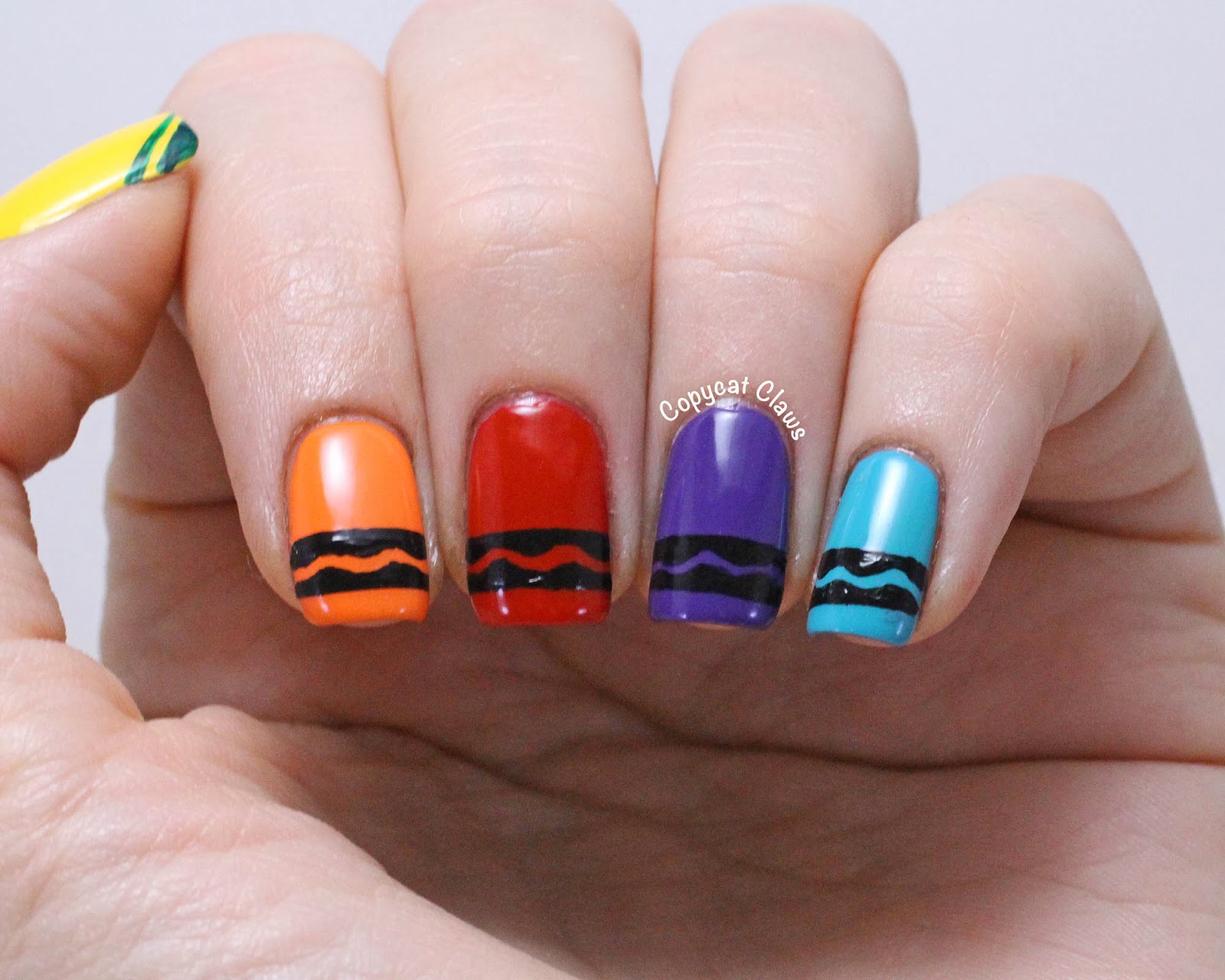 Copycat Claws: Crayon Nail Art