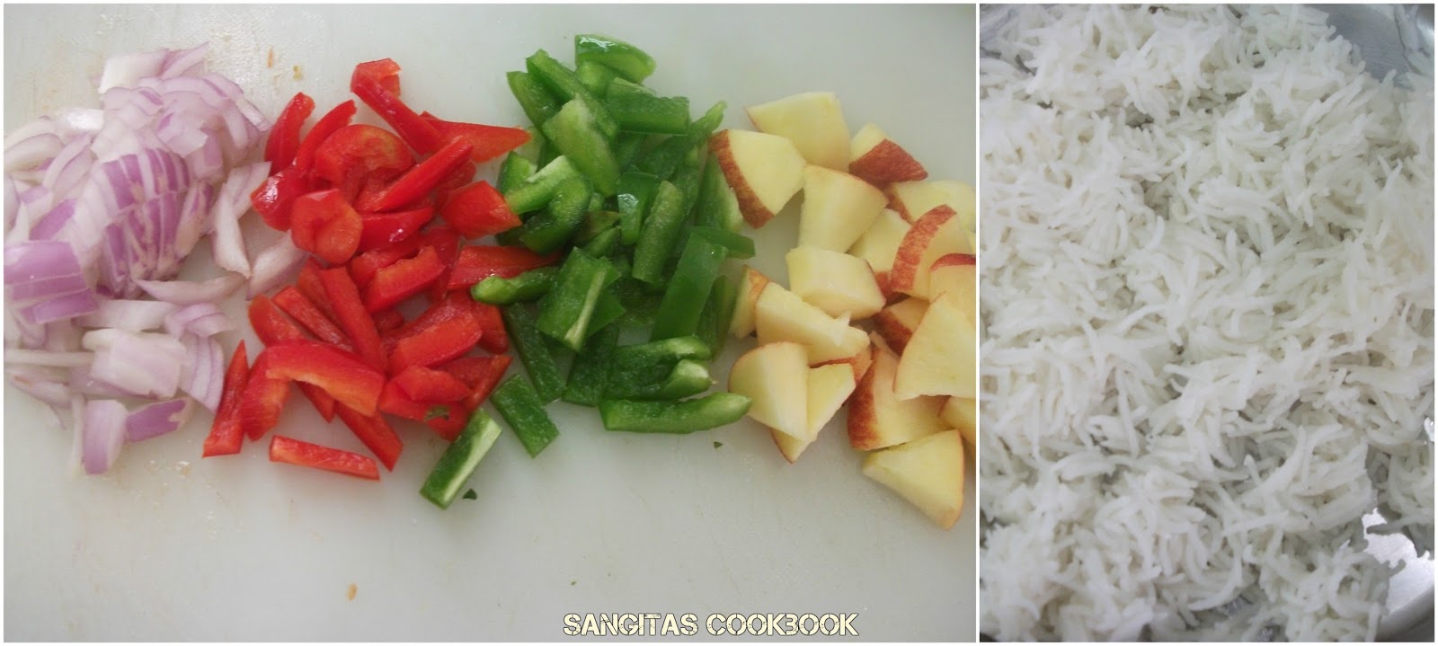 Sangita's Cookbook: Apple Fried Rice - Kids friendly Recipe