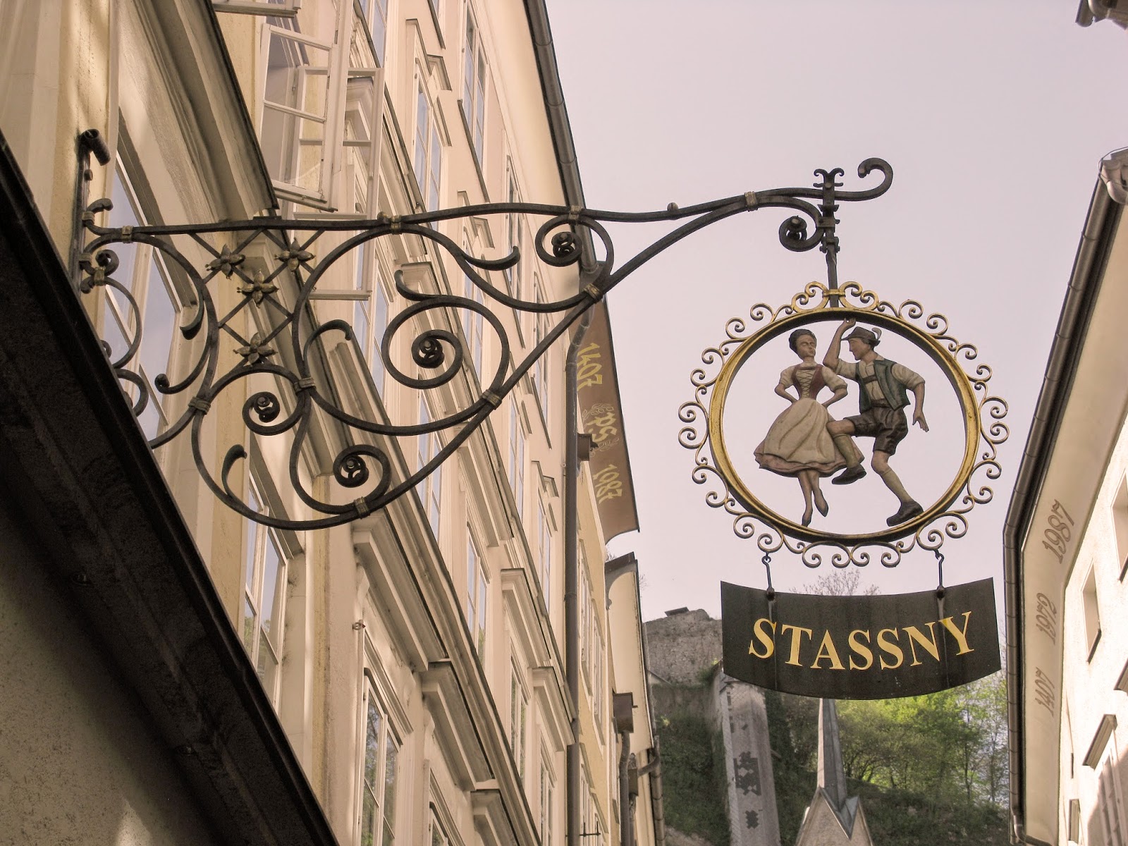 Sara Kahn: Hanging Shop Signs Salzburg