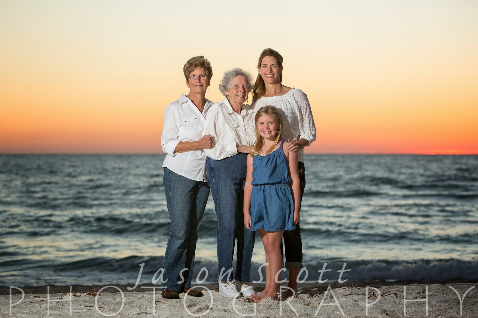 Longboat Key Beach Portraits - Bergeson Family | Jason Scott Photography