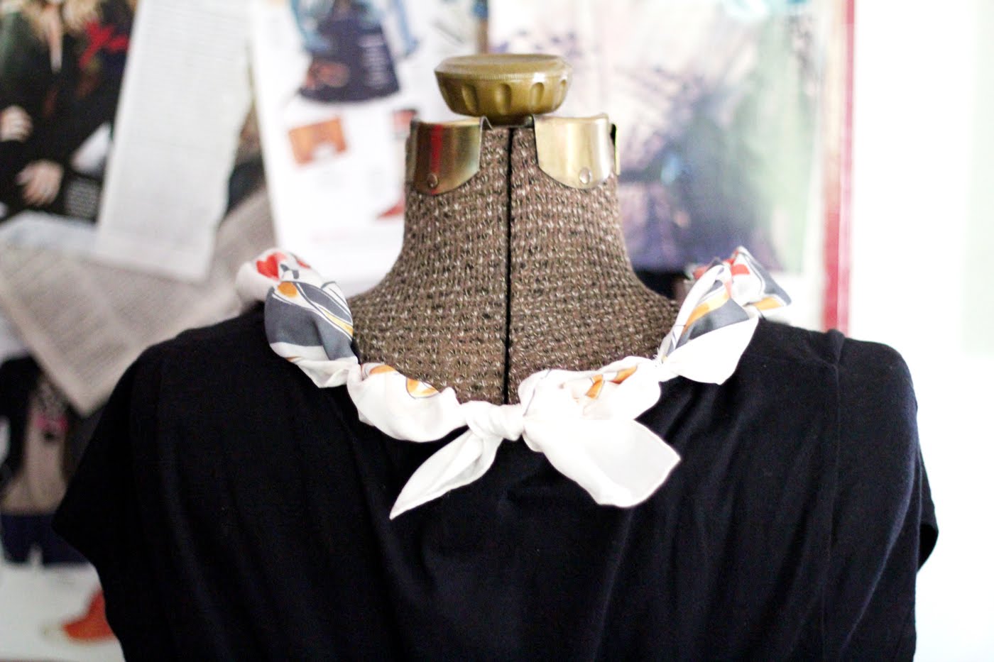 Thrift Trick: Sixteen Ways to Style A Vintage Scarf # 7: Scarf-ed Collar