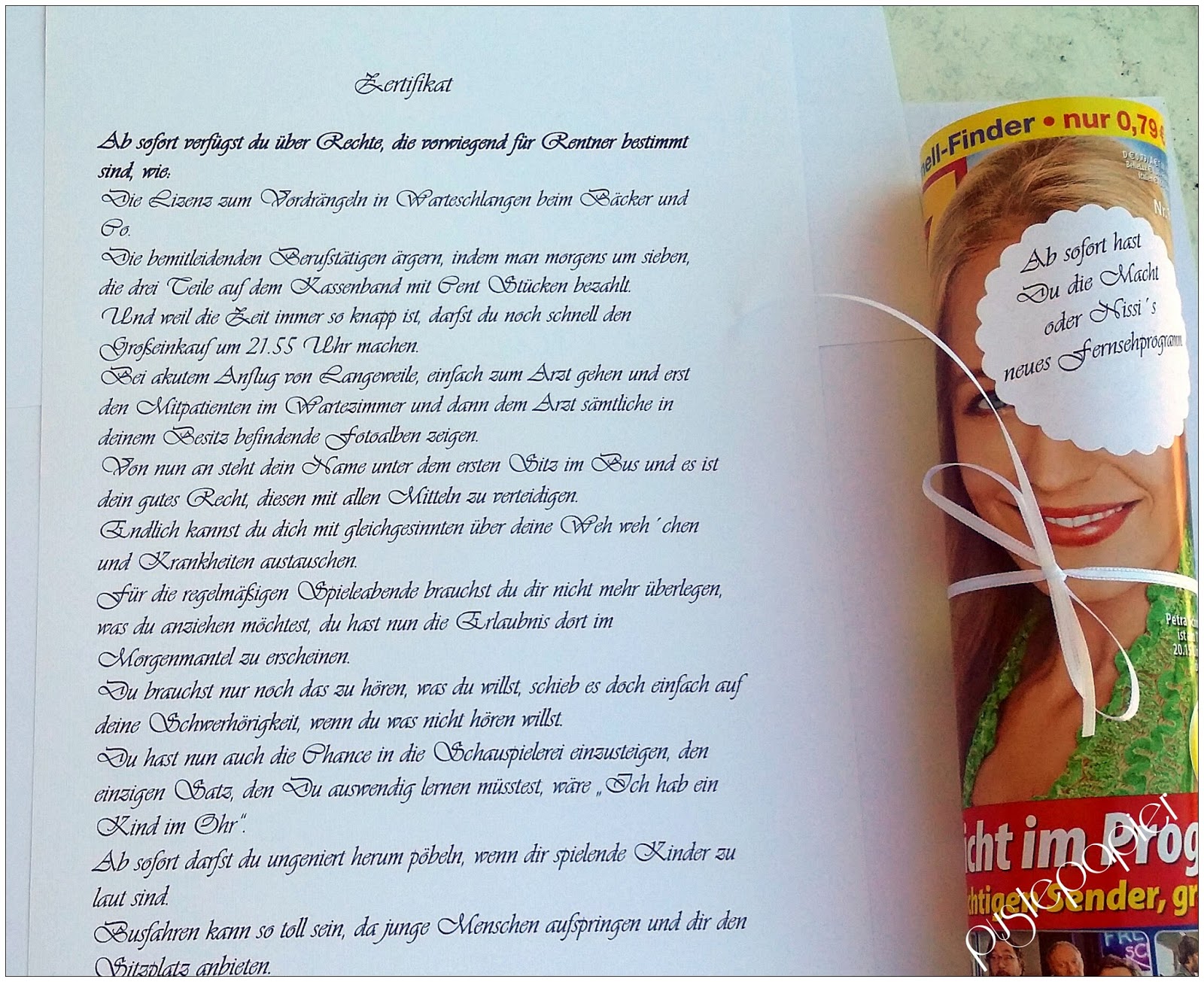 Pustepapier : Rentner Survival Kit