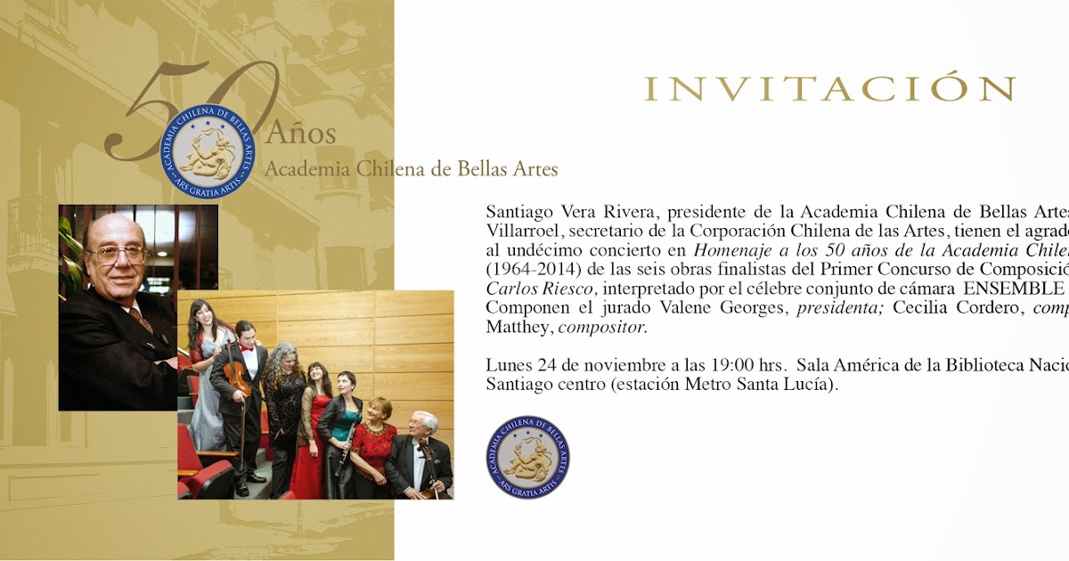 Primer Concurso Bianual de Composición Musical Carlos Riesco, Ensamble ...