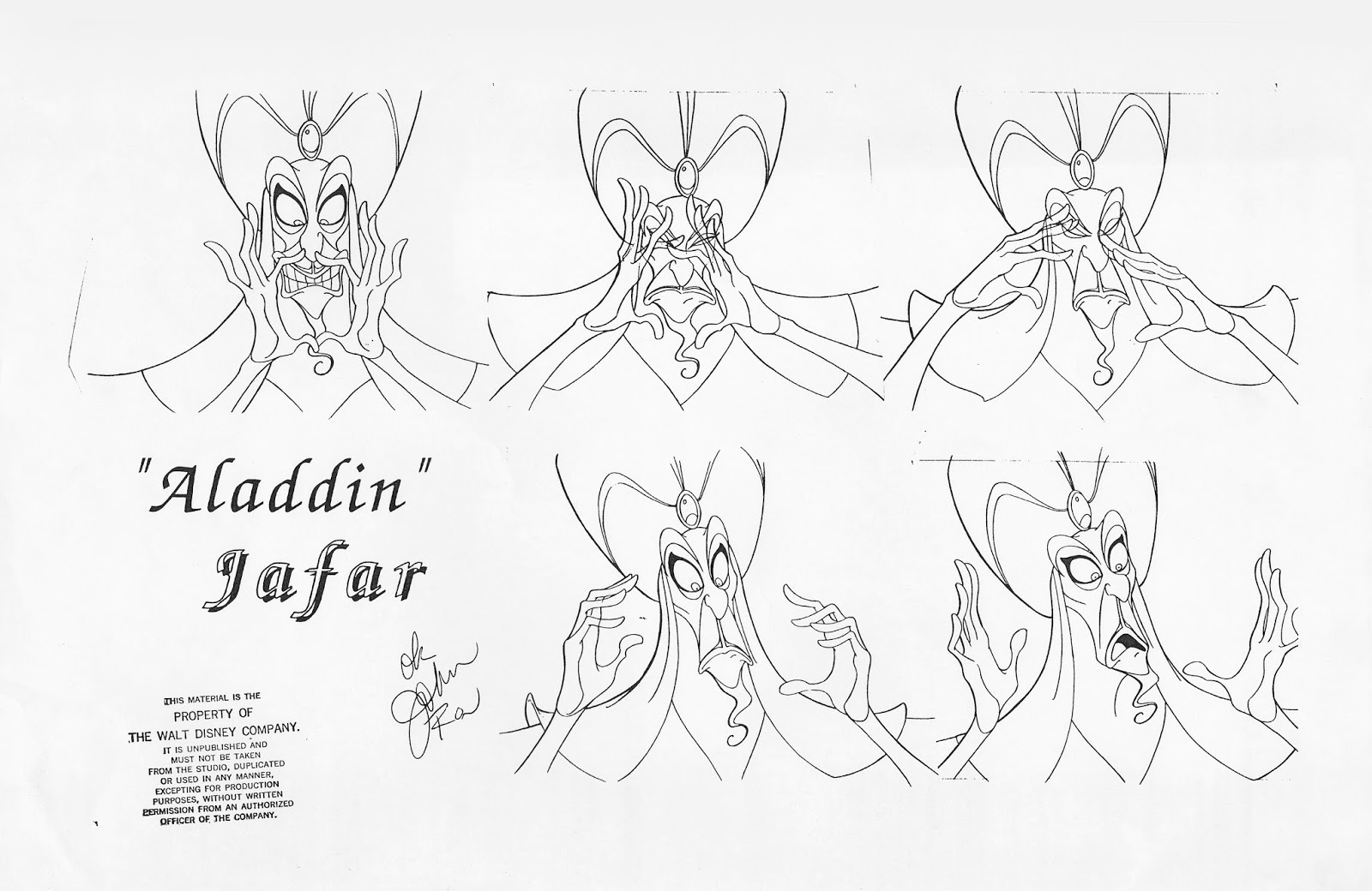 Jafar Aladdin Model Sheet