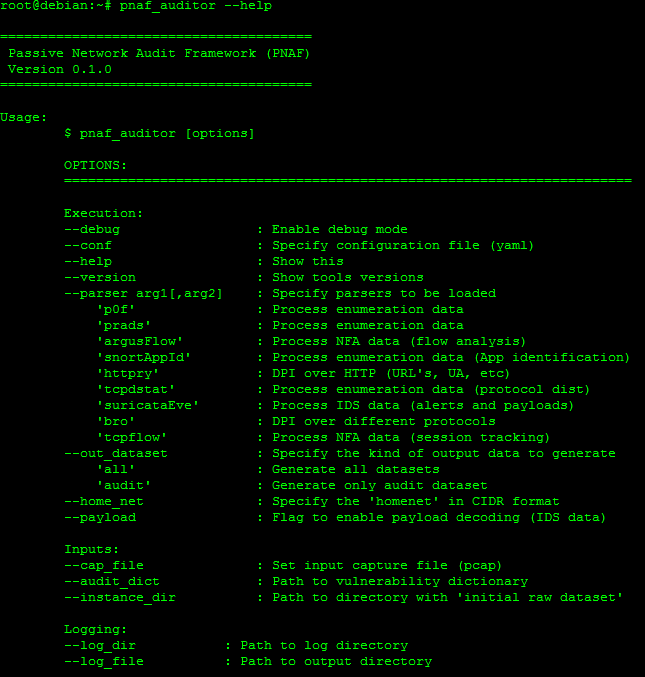 PNAF (Passive Network Audit Framework)