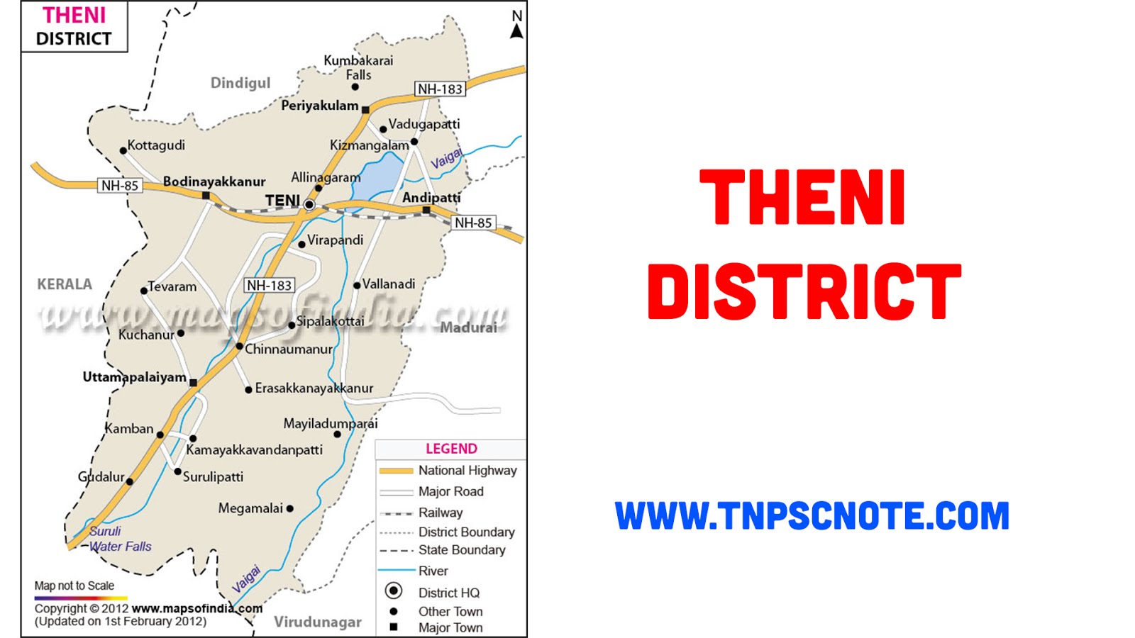 Theni District Information, Boundaries and History from Shankar IAS Academy