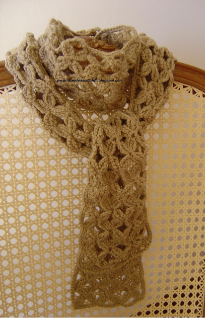 Cachecol em crochê passo a passo (2 modelos) ~ Dicas e idéias de crochê